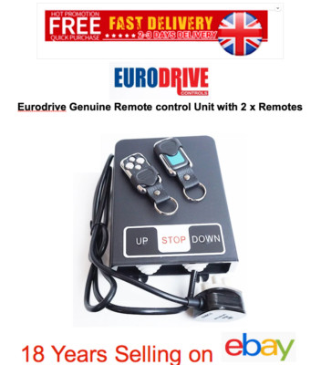 Eurodrive Roller Shutter Remote Control Panel Kit 2 x Remote Controls ...