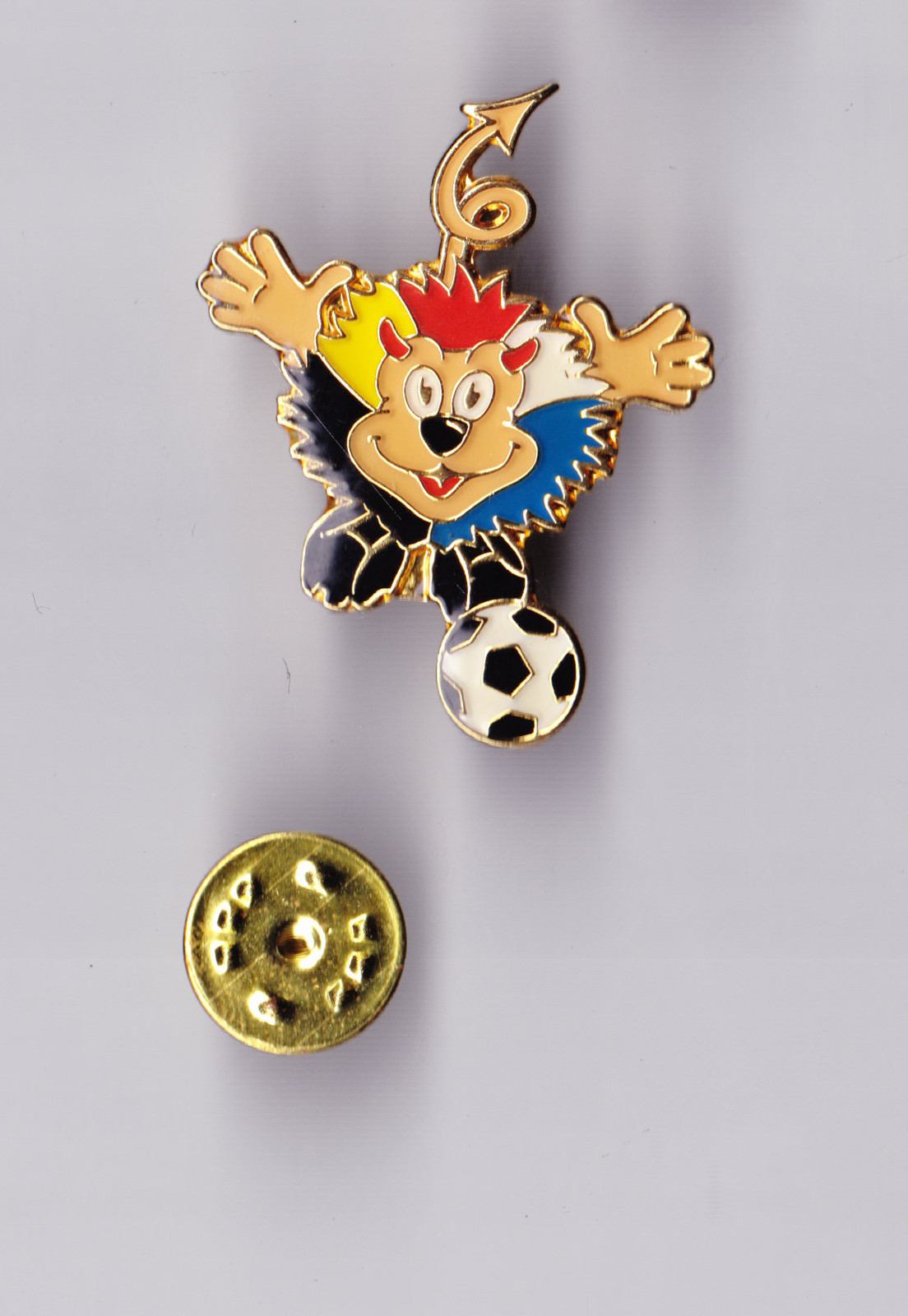 EURO 2000 Netherlands Belgium UEFA football pin badge Benelucky Mascot ...