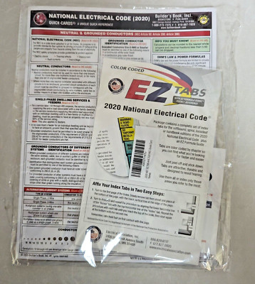 NATIONAL ELECTRICAL CODE (NEC) 2020 Quick-Cards with EZ Tabs | eBay