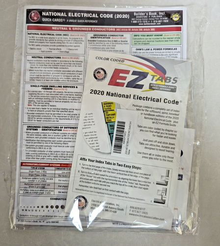 NATIONAL ELECTRICAL CODE (NEC) 2020 Quick-Cards with EZ Tabs | eBay