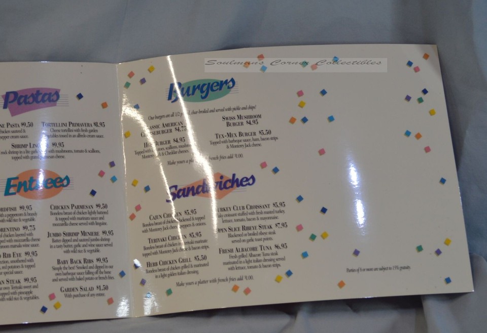 Excellent Vintage Fast Food Drive In Menu THE HOP Colorful ...