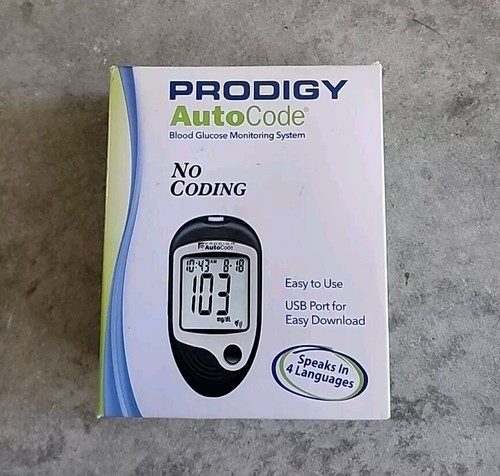 Prodigy Autocode Talking Blood Glucose Monitoring Meter 2013 New Sealed ...
