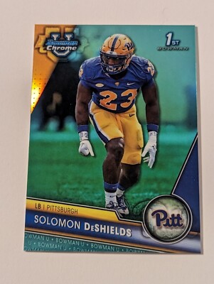Solomon DeShields 2023 1st Bowman Chrome University Aqua Refractor /299 ...