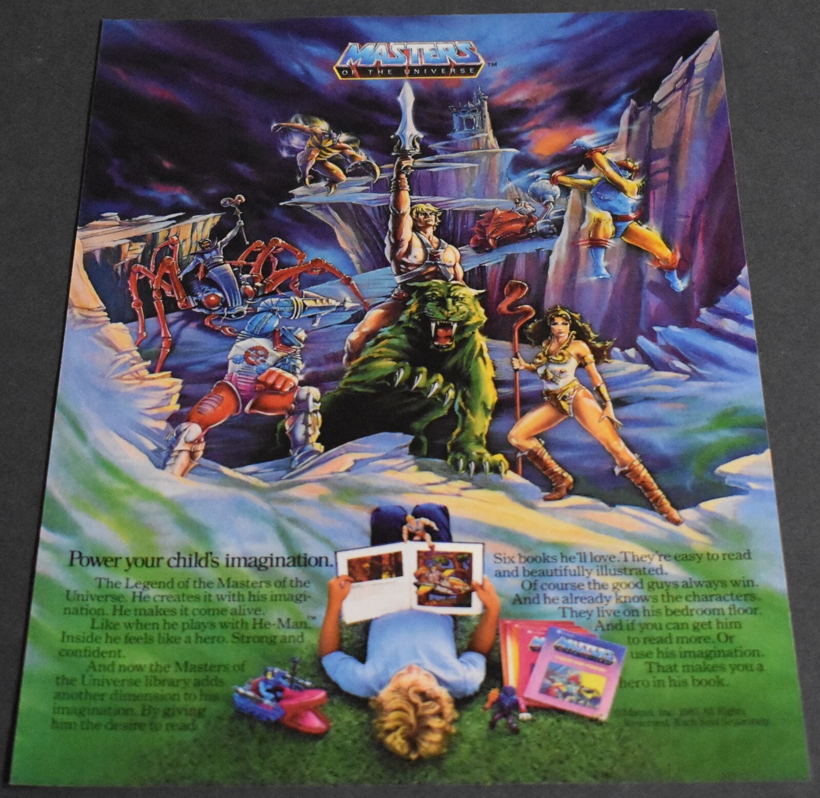 1985 Print Ad Masters of the Universe He-Man Books Mattel Boy ...
