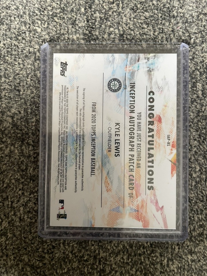 2020 Topps Inception Kyle Lewis #IAP-KL /25 RC Auto RPA Mariners ...