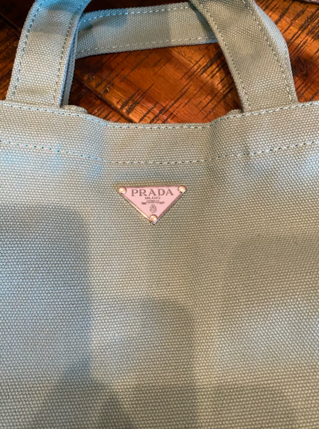 Authentic Prada Beauty Mini Canvas Tote Lunch Bag Green 2025 Novelty ...