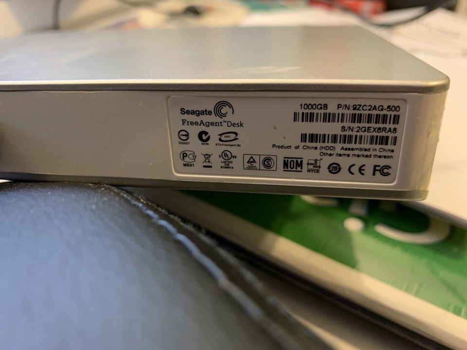 Seagate FreeAgent Desk 1000GB External Hard Drive 9ZC2AG-500 1TB Tested ...