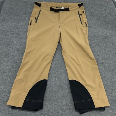 LL Bean Pants Mens XL Khaki Ridge Runner Softshell Pants Belted Hiking ...