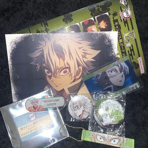 Demon slayer Can Badge Canvas Board Acrylic Name Plate Minoya Senya Set ...