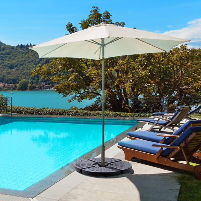 4PCS 158lb Capacity Cantilever Offset Patio Umbrella Circular Base ...