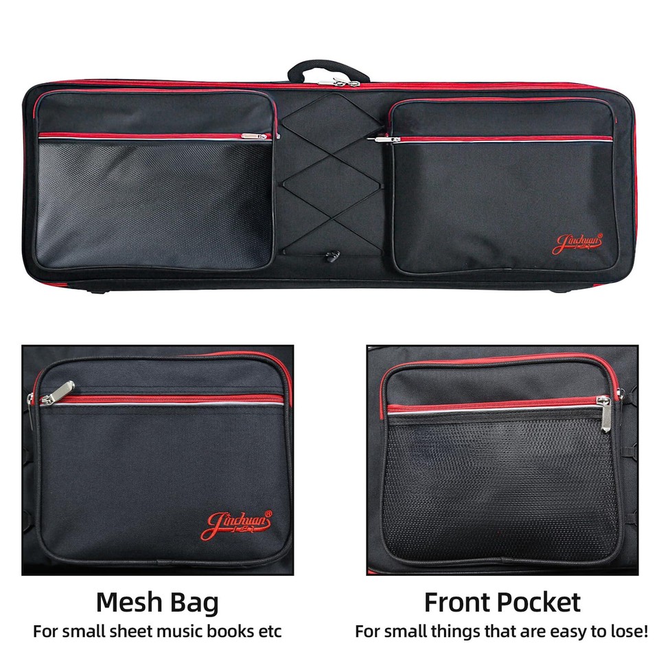 49 Key Keyboard Case Carrying Bag - Electric Keyboard Piano Gig Bag ...