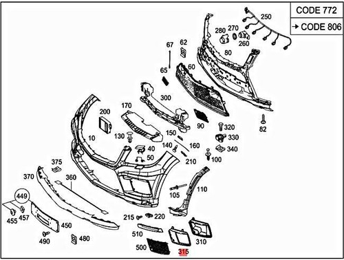 Genuine MERCEDES X166 GL-CLASS X166 GLS Cover bumper area 1668852223 | eBay
