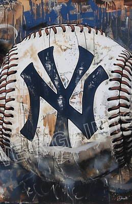 New York Yankees Poster 11x17 New York Yankees Logo Print Yankee ...