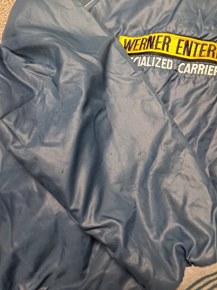 Vintage Werner Enterprises Jacket Trucker Hooded Zip Up Specialized ...