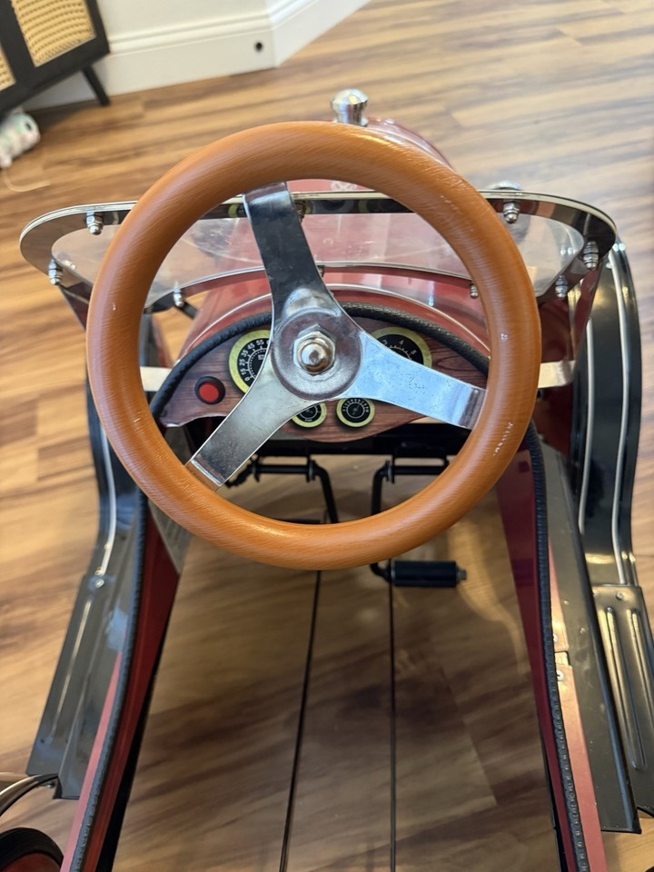 Vintage Dexton Classic Pedal Car Red Roadster Metal Toy Collector ...