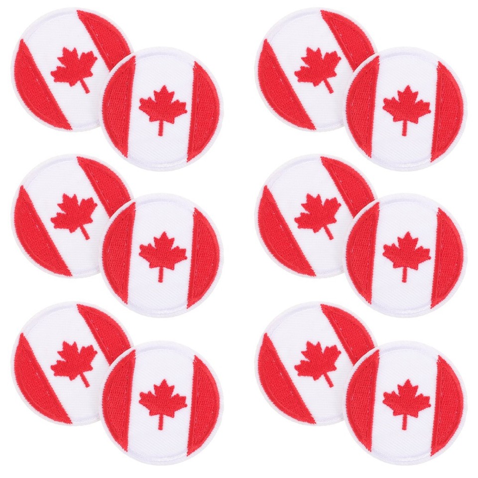 12pcs Round National Flag Clothes Patches Hole Repairing Patches ...