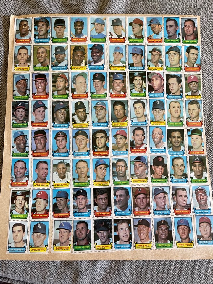 DCC: 1969 Topps MLB Stamps HUGE Lot 212 total!! Aaron Rose Bench Banks ...
