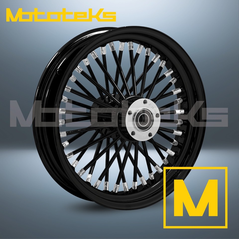 18X4.25 FAT SPOKE WHEEL 40 STAINLESS FOR HARLEY SOFTAIL SPORTSTER DYNA ...