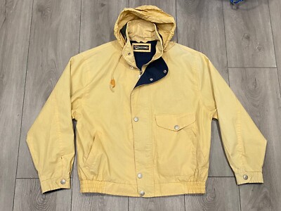 New River Nautical Jacket Mens Large Yellow Vintage Sailing Full Zip W ...