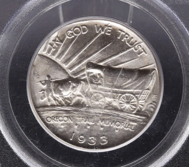 1933-D Oregon Trail Commemorative Silver Half Dollar 50C Uncirculated ...