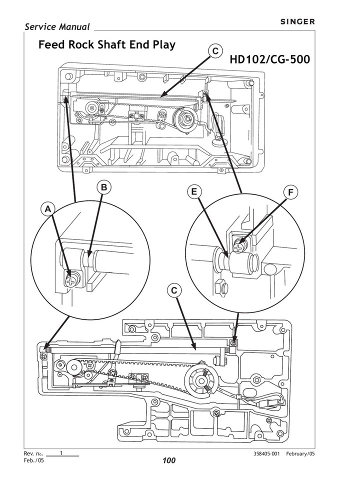 121-Page Singer Service Manual, on CD, for Sewing Machines CG-500 CG ...
