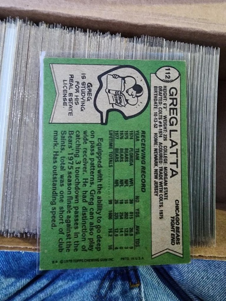 GREG LATTA 1978 Topps Football #112 BUY ANY 2 ITEMS FOR 50% OFF ...