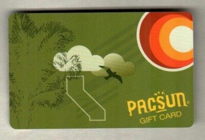 PACSUN California Sun ( Green ) 2006 Gift Card ( $0 ) | eBay