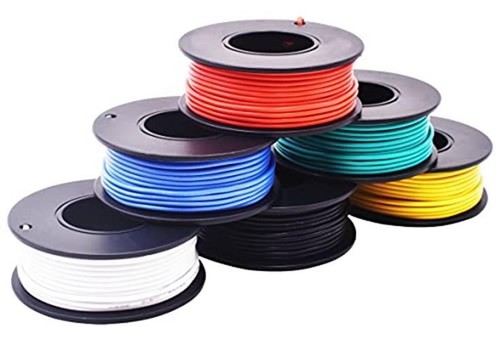 22 Gauge Wire Solid Core Hookup Wires Coated Copper Wires 6 Colors 33ft ...