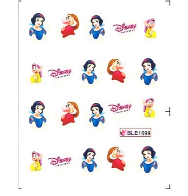 Disney Snow White Dwarf Nail Stickers Nail Art Decal Manicure Water ...