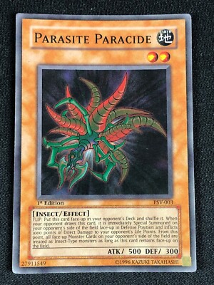 YUGIOH PARASITE PARACIDE PSV-003 1ST SUPER PLAY/EDGE-WEAR | eBay
