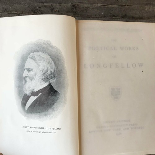 Antique Book Poetry English The Poetical Works of Longfellow 1908 Henry ...