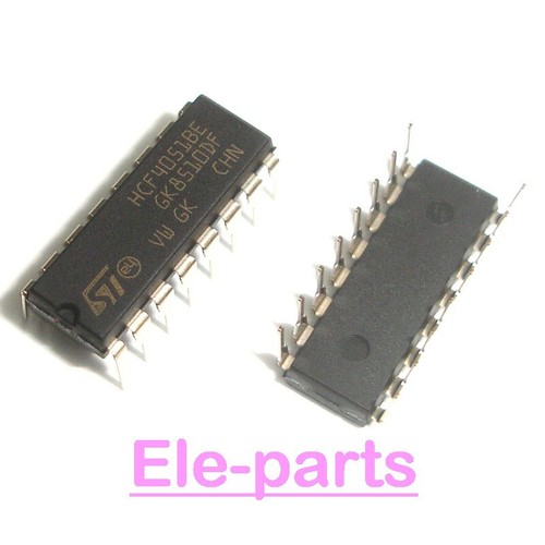 10 PCS HCF4051BE DIP-16 HCF4051BEY HCF4051 Analog Multiplexer ...
