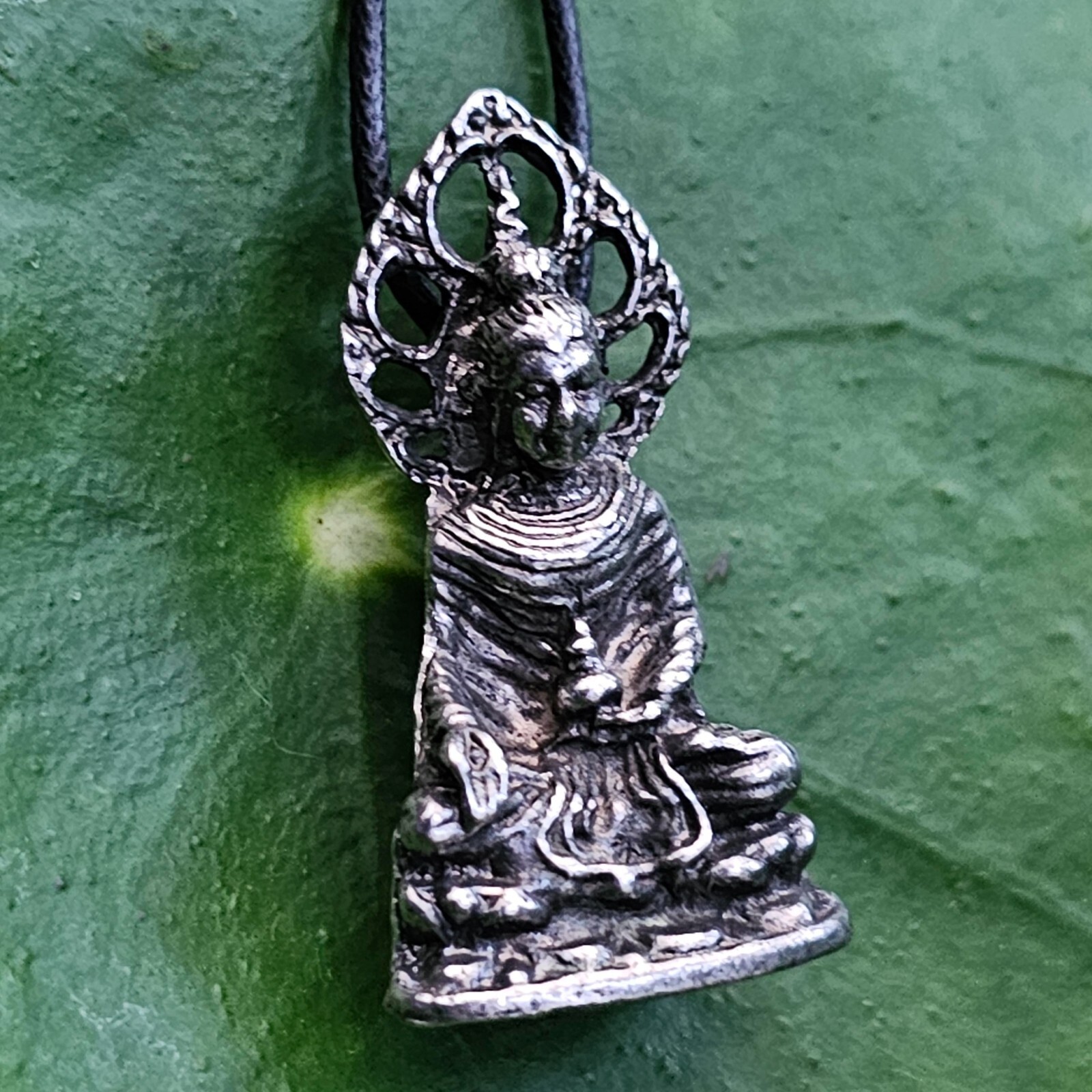 Medicine Buddha Necklace Pendant Indian God Cord Lace Amida Buddha ...