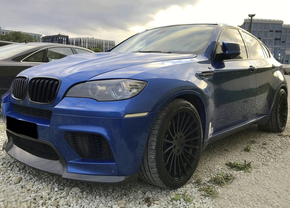 For BMW X5M E70 X6M E71 E72 2010-2014 Gloss Black Front Bumper Lip Chin ...