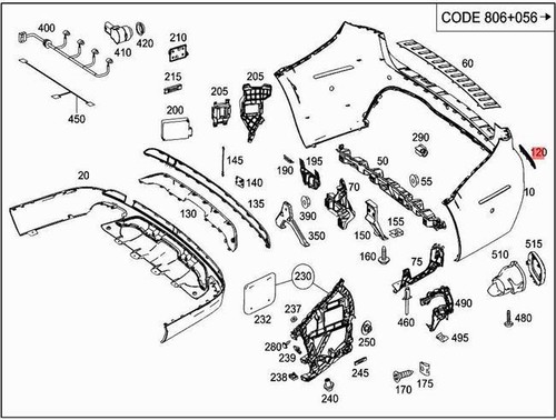 Genuine Rear Bumper Trim Reflector Right MERCEDES Gls W166 X166 SUV ...