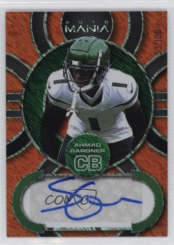 2022 Mania Retail Circle Orange Sparkles /100 Ahmad Gardner Rookie Auto ...