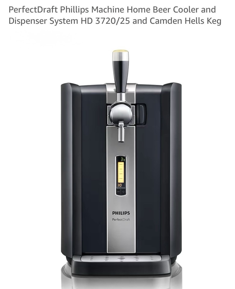 Phillips Perfect Draft Home Beer Cooler & Dispenser System HD3720 ...