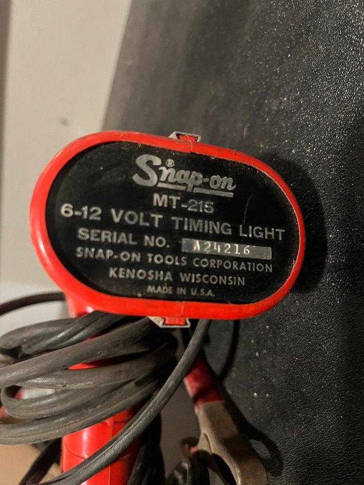 Vintage Snap-On Tools MT-215 6-12V Power Timing Light Untested 1960's ...