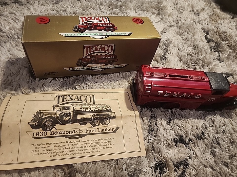 TEXACO TANKER TRUCK 1930’s BANK W/ KEY. INCLUDES PAPERS | eBay
