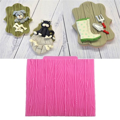 Tree Bark Pattern Fondant Cake Mould Baking Tool Chocolate Silicone ...