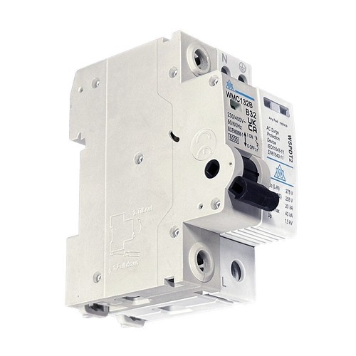 WCED WSPDT2KIT Type 2 Surge Protection Device Kit SPD + 32A MCB | eBay