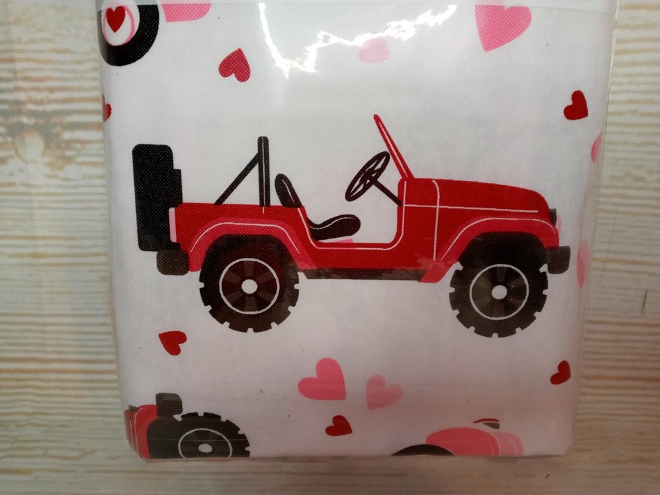 New Rectangle 52x70 JEEP Love Bug Dune Buggy Vinyl Flannel Back ...