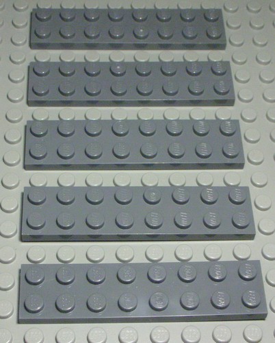 LEGO Plate 2x8 New Dark Grey 5 Piece (93) | eBay