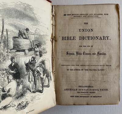 Union Bible Dictionary 1855 Philadelphia Edition JESUS PROPHETS SYMBOLS ...