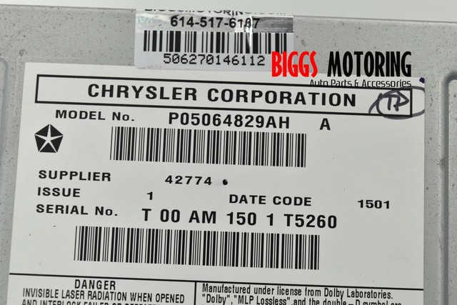 Jeep Dodge Chrysler RhB GPS Navigation MYGIG High Speed Uconnect 430n ...