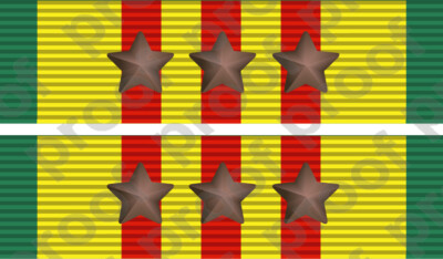 STICKER MILITARY RIBBON VIETNAM 3 STARS | eBay