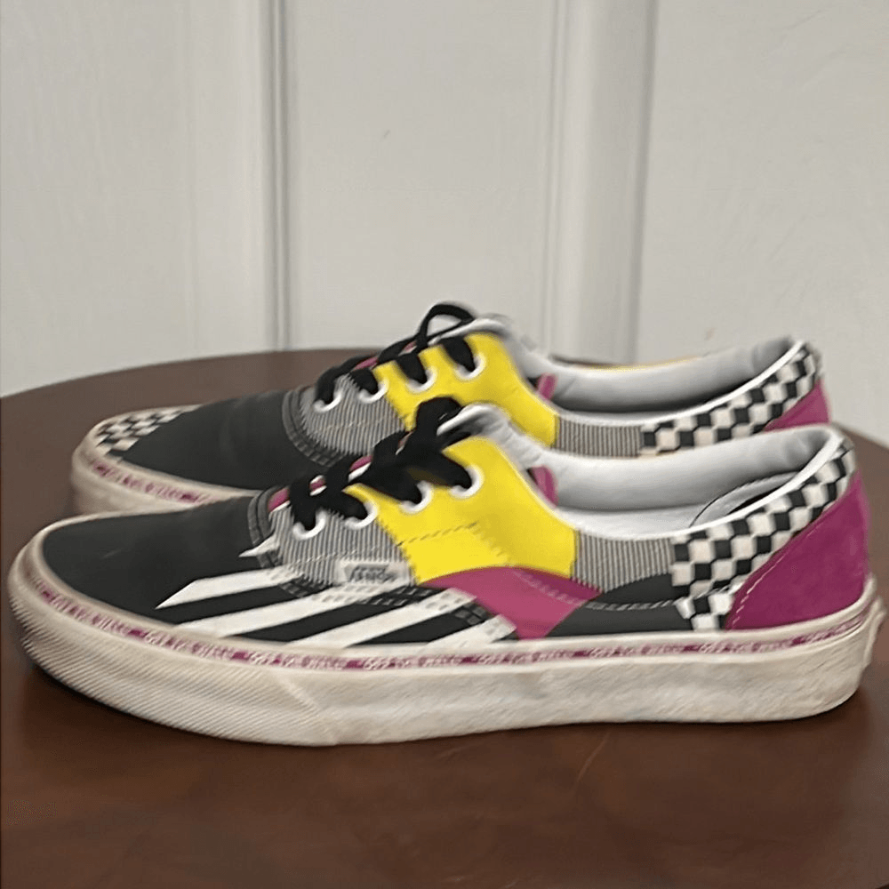 VANS Lace-up Muti-Color Multi-Print Sneakers - EXCELLENT - Women Sz 6.5 ...