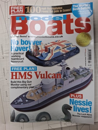 Model Boats Plan HMS Vulcan by Glynn Guest & Mag February 2014 Vol.64 ...