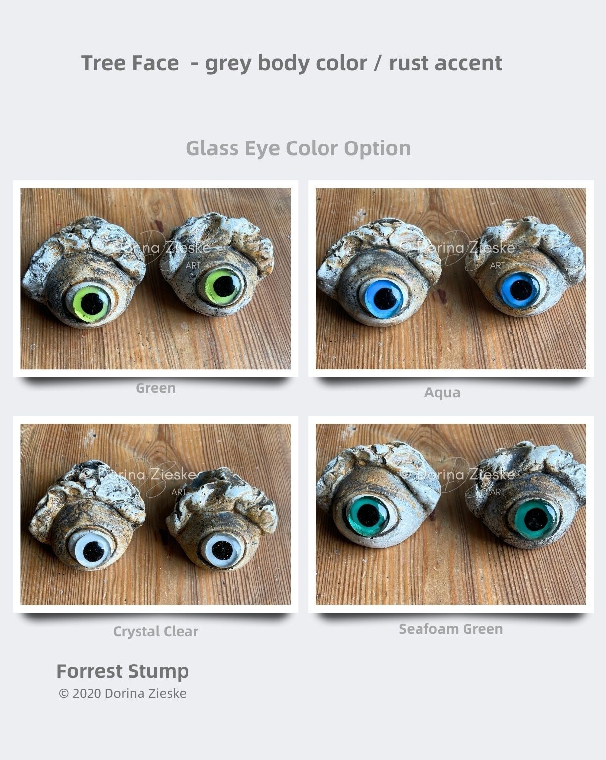 "Forrest Stump" Concrete Whimsical Forest Face by Dorina Zieske Art | eBay