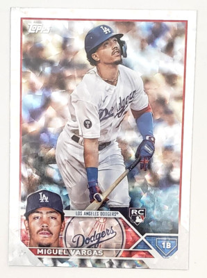 Miguel Vargas 2023 Topps Series 1 Super Box Exclusive Silver Foil Board ...